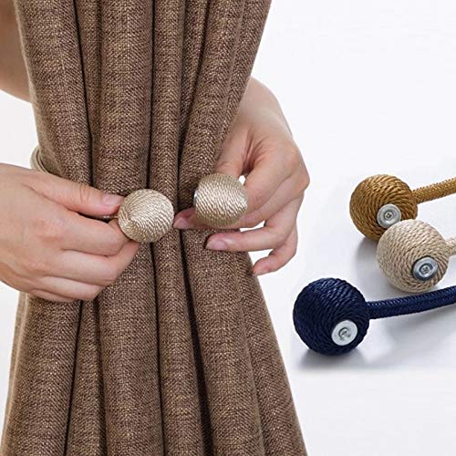JJZXD 1Pc Magnetic Curtain Tieback Buckle Strap Holdbacks Magnet Clip for Curtain Rod Tie Backs Hanging Belts Rope Accessoires (Color : B)