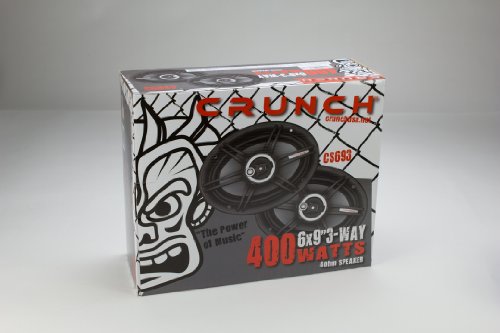 Crunch CS693 Full Range 3-Way Car Speaker, 6 x 9-Inch