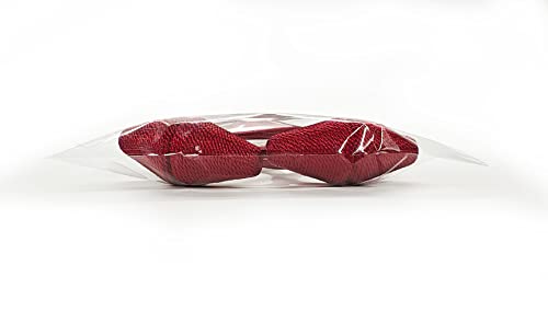 TECVINCI Magnetic Curtain Tiebacks with Upgrade Larger Magnet, 2 Pack 16 Inch Drapery Holdbacks for Indoor & Outdoor Curtain - Burgundy