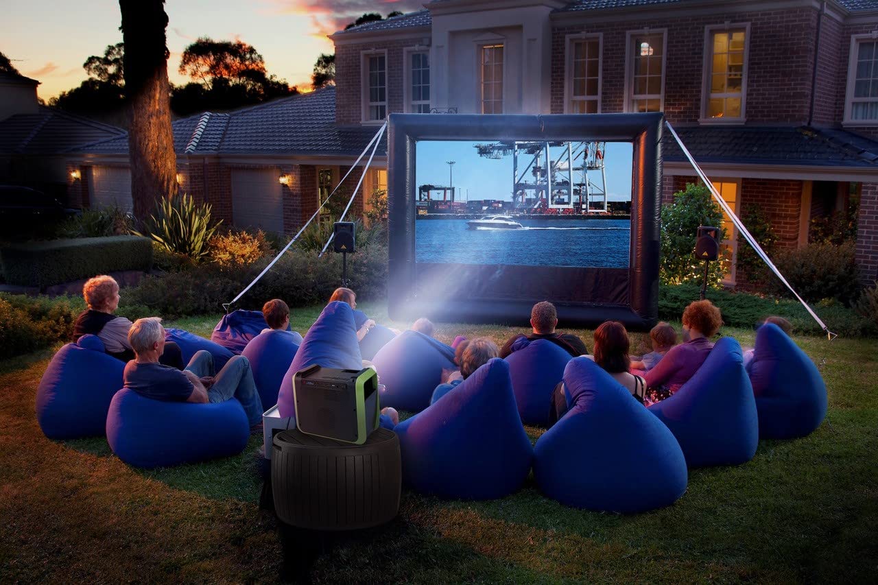 RCA - RPJ060 Portable Projector Home Theater Entertainment System, Long Lasting Battery - 2.5 Hours per Charge - Outdoor, Rechargeable, Speakers - Enjoy Without Any Cable on The go - Phone/Stick/PC