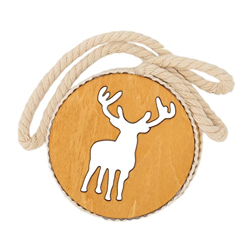 2PCS Magnetic Curtain Tieback Wooden Window Treatment Holdbacks Magnetic Curtain Holdback Decorative Curtain Tie Backs for Curtains Modern Rope Tiebacks for Drapes