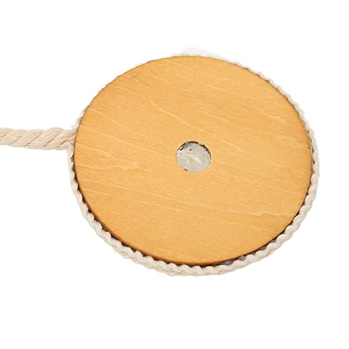 2PCS Magnetic Curtain Tieback Wooden Window Treatment Holdbacks Magnetic Curtain Holdback Decorative Curtain Tie Backs for Curtains Modern Rope Tiebacks for Drapes