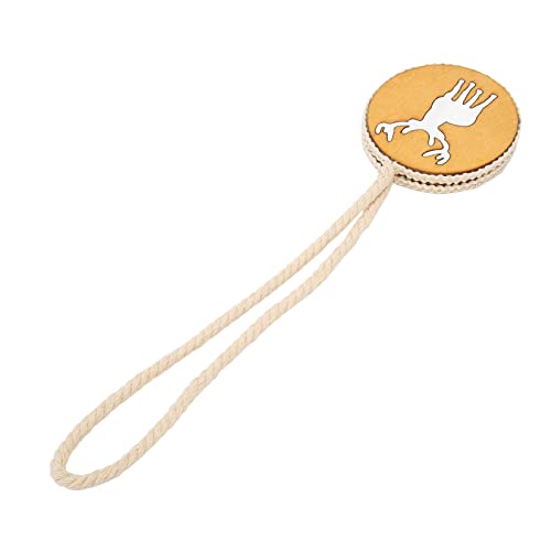 2PCS Magnetic Curtain Tieback Wooden Window Treatment Holdbacks Magnetic Curtain Holdback Decorative Curtain Tie Backs for Curtains Modern Rope Tiebacks for Drapes