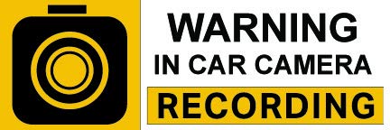 Mandala Crafts Car Anti-Theft Security Surveillance Camera Audio Video Recording Front Adhesive Window Sticker Decal (6)