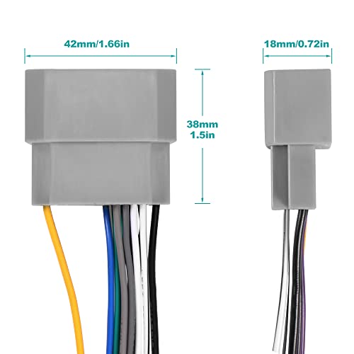 BASIKER Car Radio Aftermarket Wiring Harness Fit for Some Dodge Jeep Chrysler Vehicles Replacement Stereo Antenna Adapterā¦