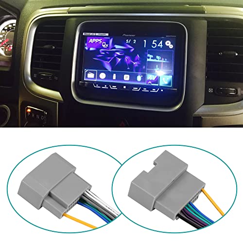 BASIKER Car Radio Aftermarket Wiring Harness Fit for Some Dodge Jeep Chrysler Vehicles Replacement Stereo Antenna Adapterā¦
