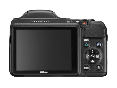 Nikon COOLPIX L820 16 MP CMOS Digital Camera with 30x Zoom Lens and Full HD 1080p Video (Black) (OLD MODEL)