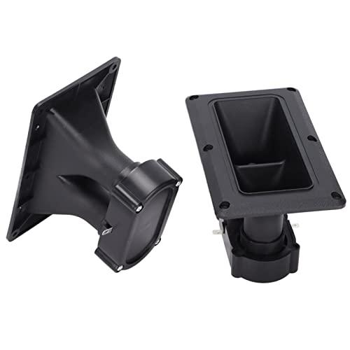 Horn Tweeter 75-150 Watts Dual Drive Ceramic High Sensitivity Piezoelectric Speaker Horn, 2 Piece