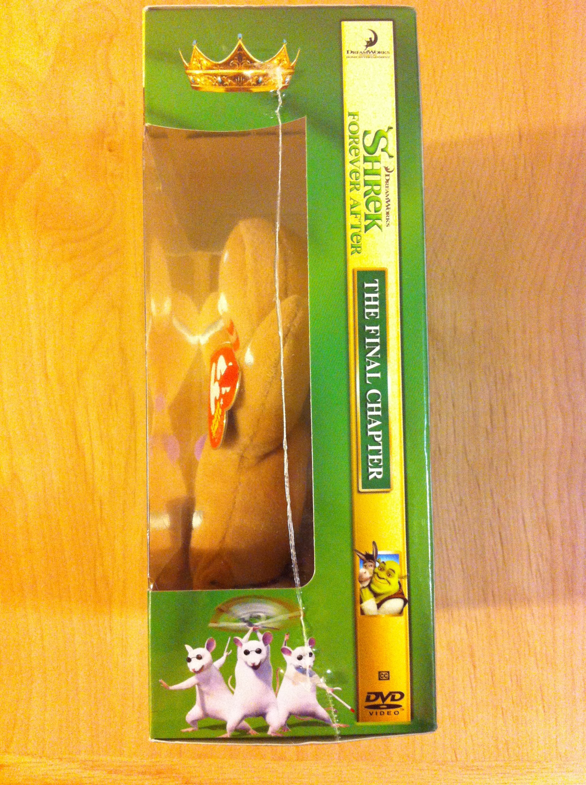 Shrek Forever After DVD + TY Beanie Baby (Gingerbread man)