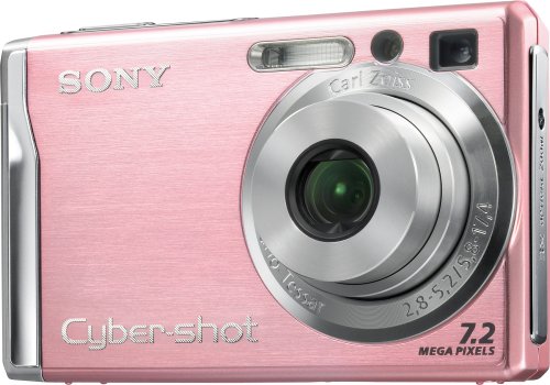 Sony Cybershot DSCW80 7.2MP Digital Camera with 3x Optical Zoom and Super Steady Shot (Pink) (OLD MODEL)