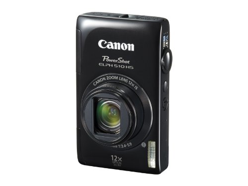 Canon PowerShot ELPH 510 HS 12.1 MP CMOS Digital Camera with Full HD Video and Ultra Wide Angle Lens (Black)
