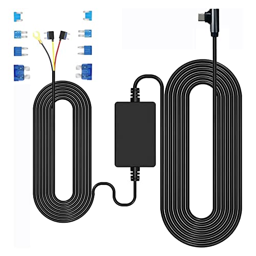 WOLFBOX Type-C Hardwire Kit for G840S/G930/G850/G900 Mirror Dash Cam, Parking Monitor with Multiple Size connectors…
