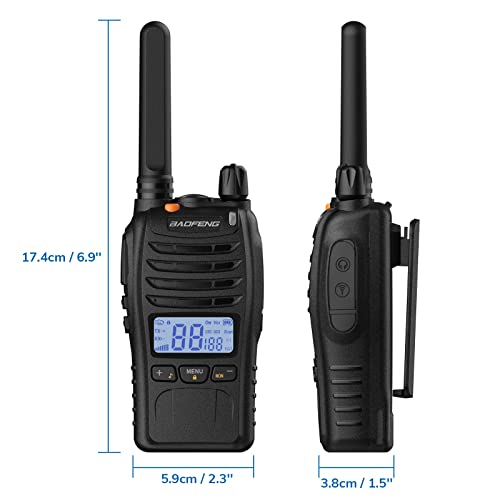 BAOFENG Walkie Talkies for Adults, Long Range Rechargeable Walky Talky BF-88ST Pro NOAA VOX Dual Watch, with Desktop Charger and Earpieces (3 Pack)