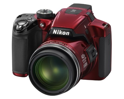 Nikon COOLPIX P510 16.1 MP CMOS Digital Camera with 42x Zoom NIKKOR ED Glass Lens and GPS Record Location (Red)