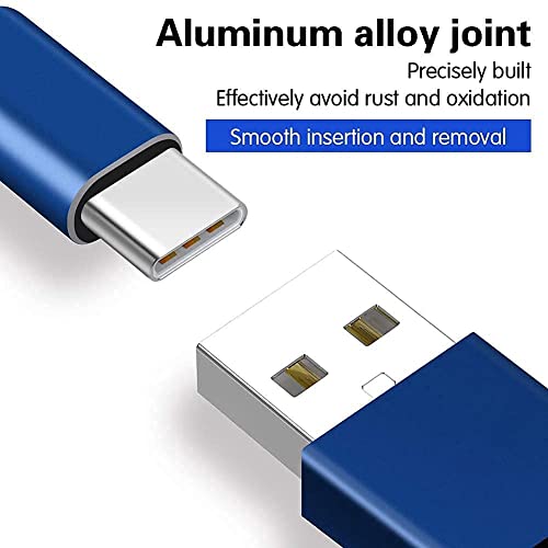 USB C Cable 5Pack (3/3/6/6/10 FT) USB-C to USB-A Fast Type C Charger Compatible with Samsung Galaxy A10e A20 A50 A51 A71, S20 S10 S9 S8 Plus S10E, Note 20 10 9 8, Moto G7 G8