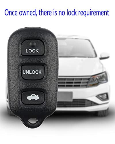 Key Fob Keyless Entry Remote Replacement for Toyota Camry 2000 2001 2002 2003 2004 2005 2006/2002-2006 Solara with FCC ID:GQ43VT14T (Set of 2)