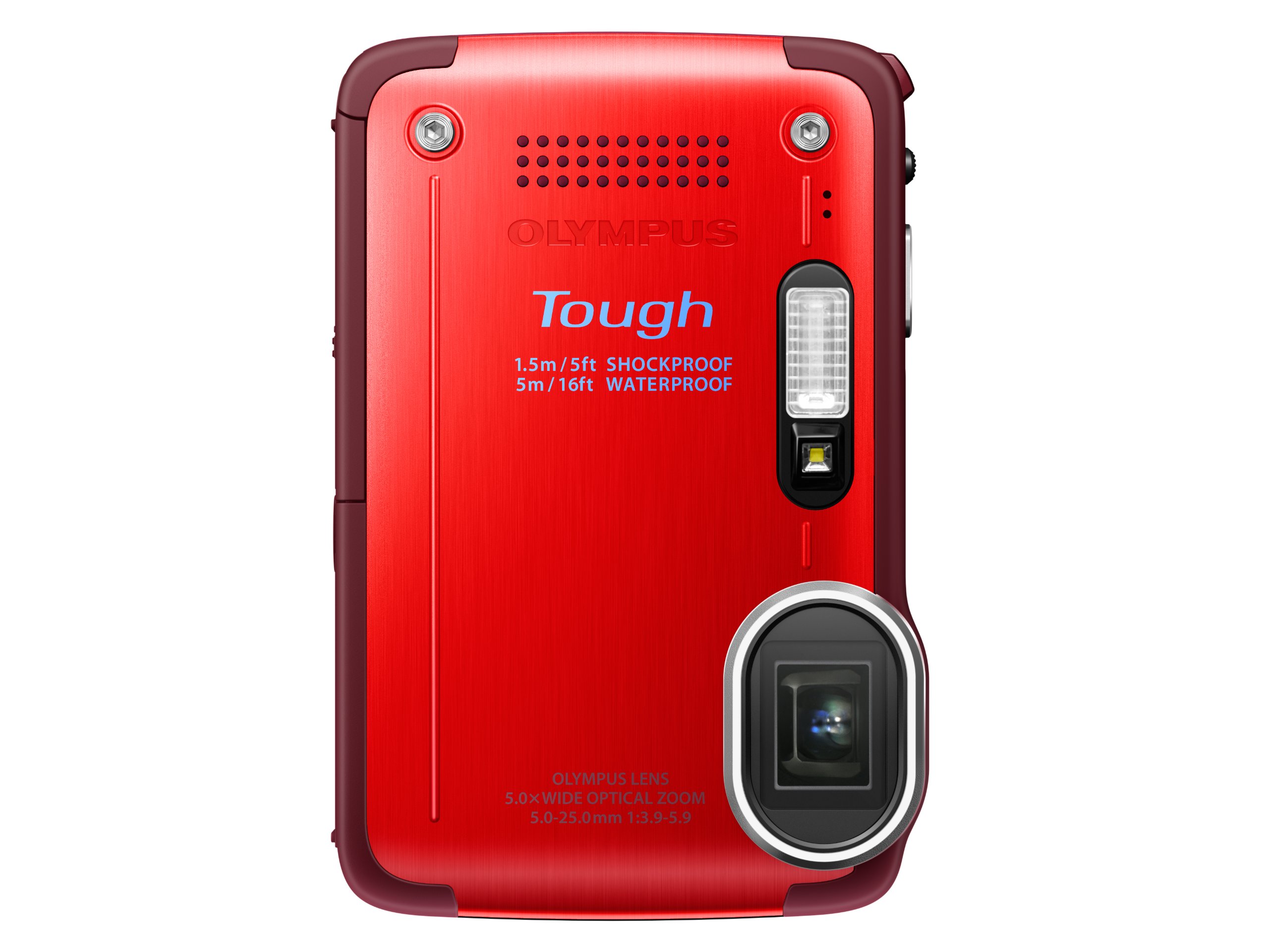 Olympus Stylus TG-630 iHS Digital Camera with 5x Optical Zoom and 3-Inch LCD (Red) (Old Model)