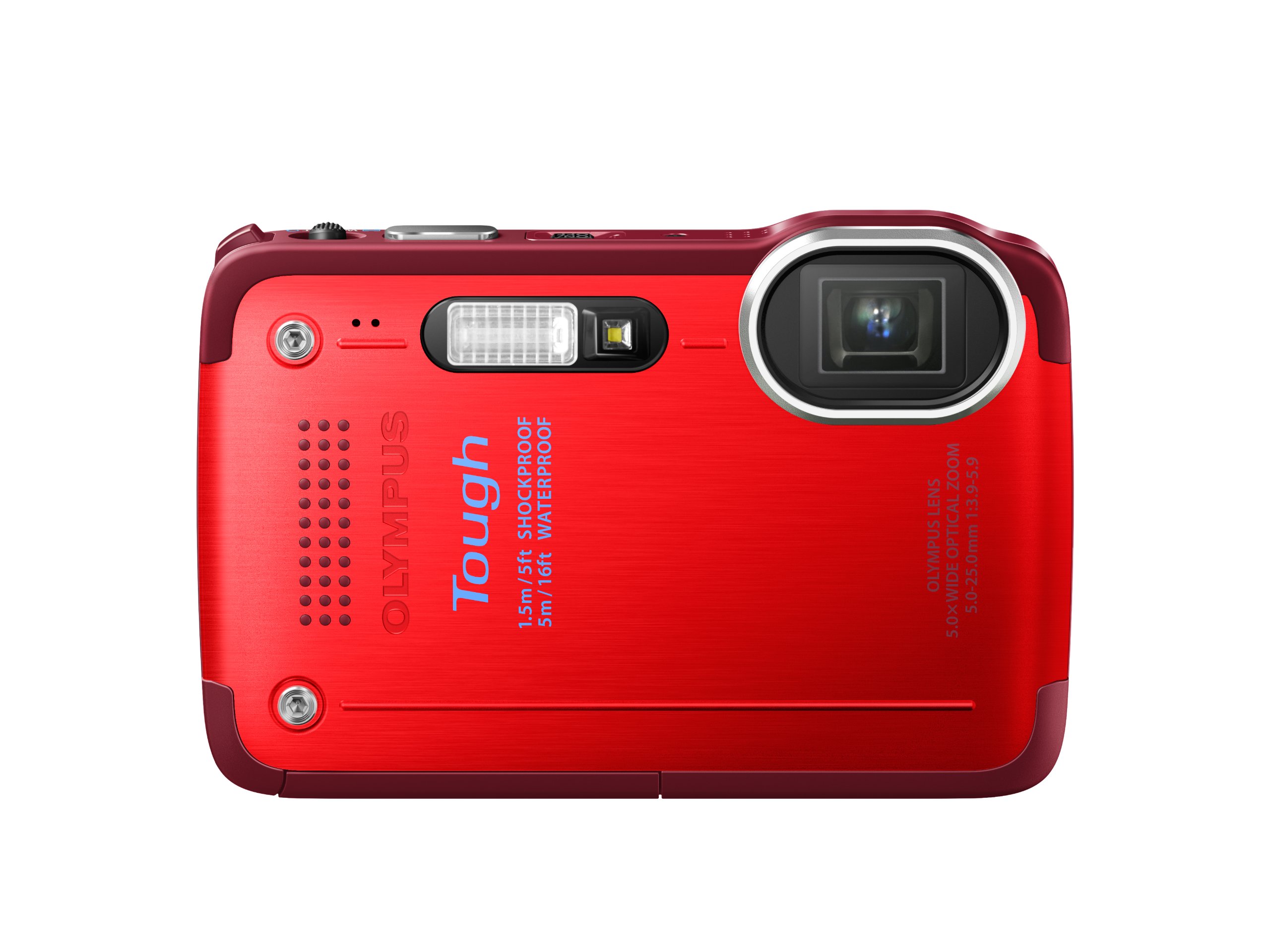 Olympus Stylus TG-630 iHS Digital Camera with 5x Optical Zoom and 3-Inch LCD (Red) (Old Model)