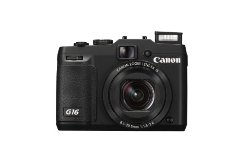 Canon PowerShot G16 12.1 MP CMOS Digital Camera with 5x Optical Zoom and 1080p Full-HD Video Wi-Fi Enabled(Renewed)
