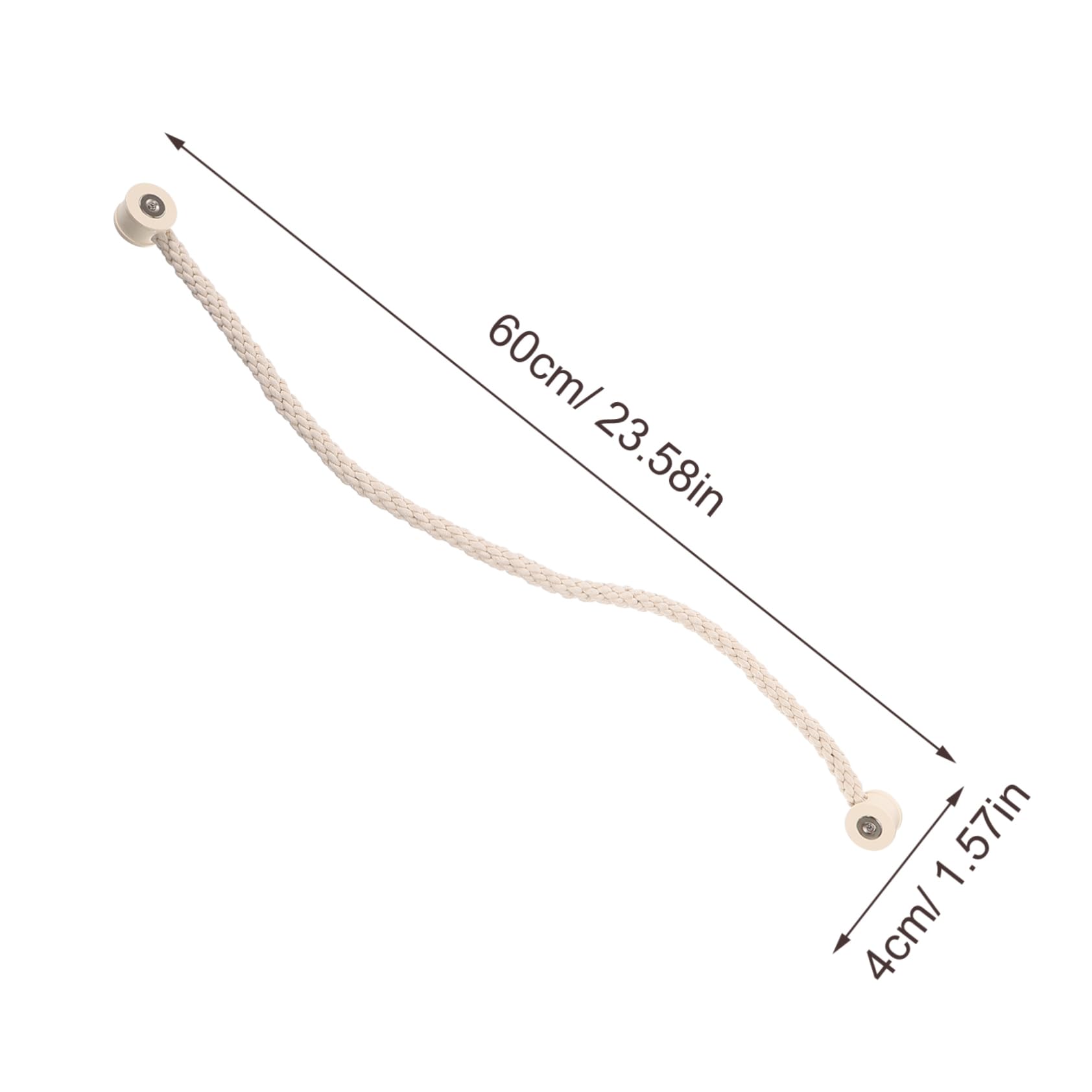 Mobestech Decorative Curtain Tiebacks 2 Pack Magnetic No Hole Needed Weave Rope for Home Office Hotel Simple Sturdy Design