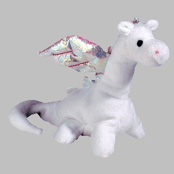 BEANIE BABIES TY Beanie Baby - Magic The White Dragon (4th Gen Hang tag)