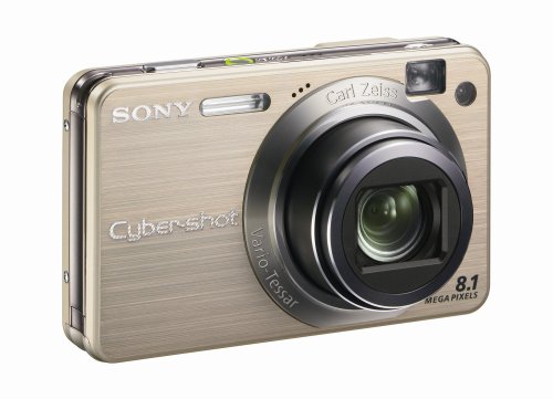 Sony Cybershot DSCW150/G 8.1MP Digital Camera with 5x Optical Zoom with Super Steady Shot (Gold)