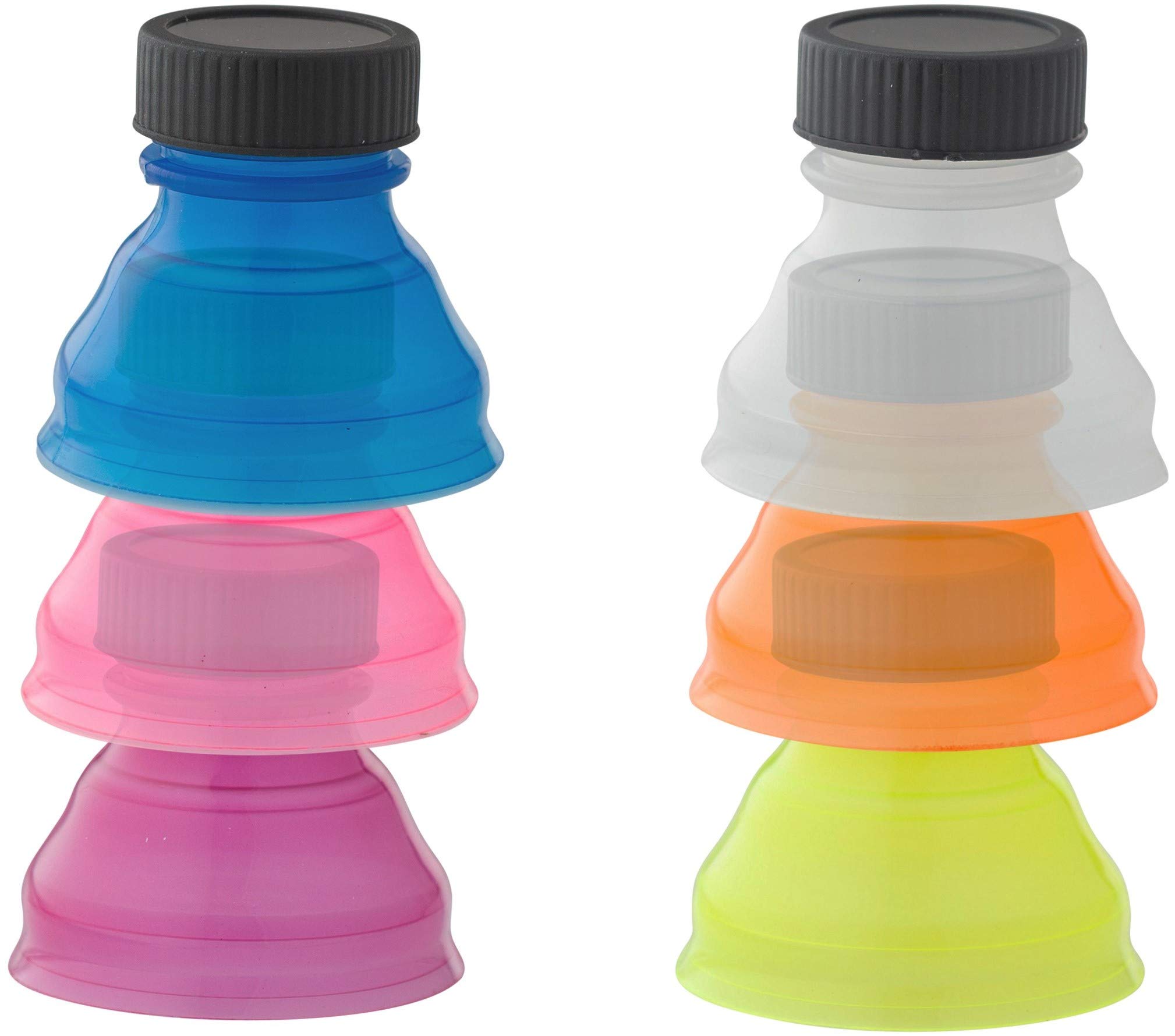Clear Soda Can Lids (6 Pack) | Superior Can Covers For Soda, Beer, Energy Drinks, Juice, Seltzer | Must-Have Picnic Accessories & Beach Gadgets | BPA-Free Reusable Fizz Lids | By Smart House Inc