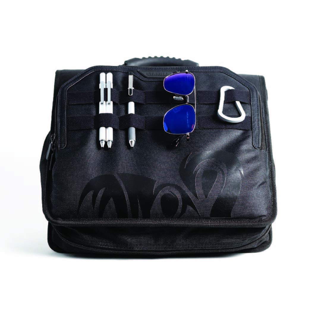Gearilla Large 3 Ring Binder with Zipper - 3" Blacked Out, O-Ring, Ultra Rugged and Durable Handle, Tablet/Laptop Sleeve, with Tactical Carrying Handle and Shoulder Strap