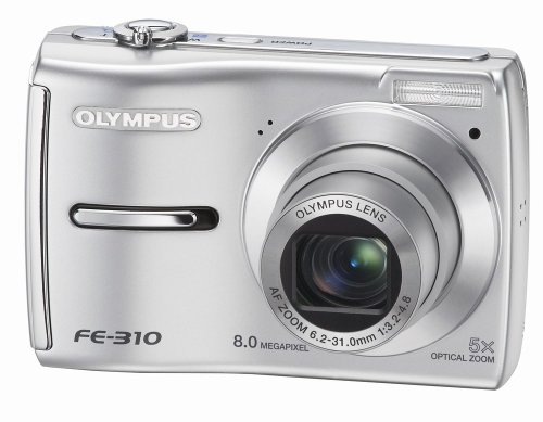 Olympus FE-310 8MP Digital Camera with 5x Optical Zoom (Silver)