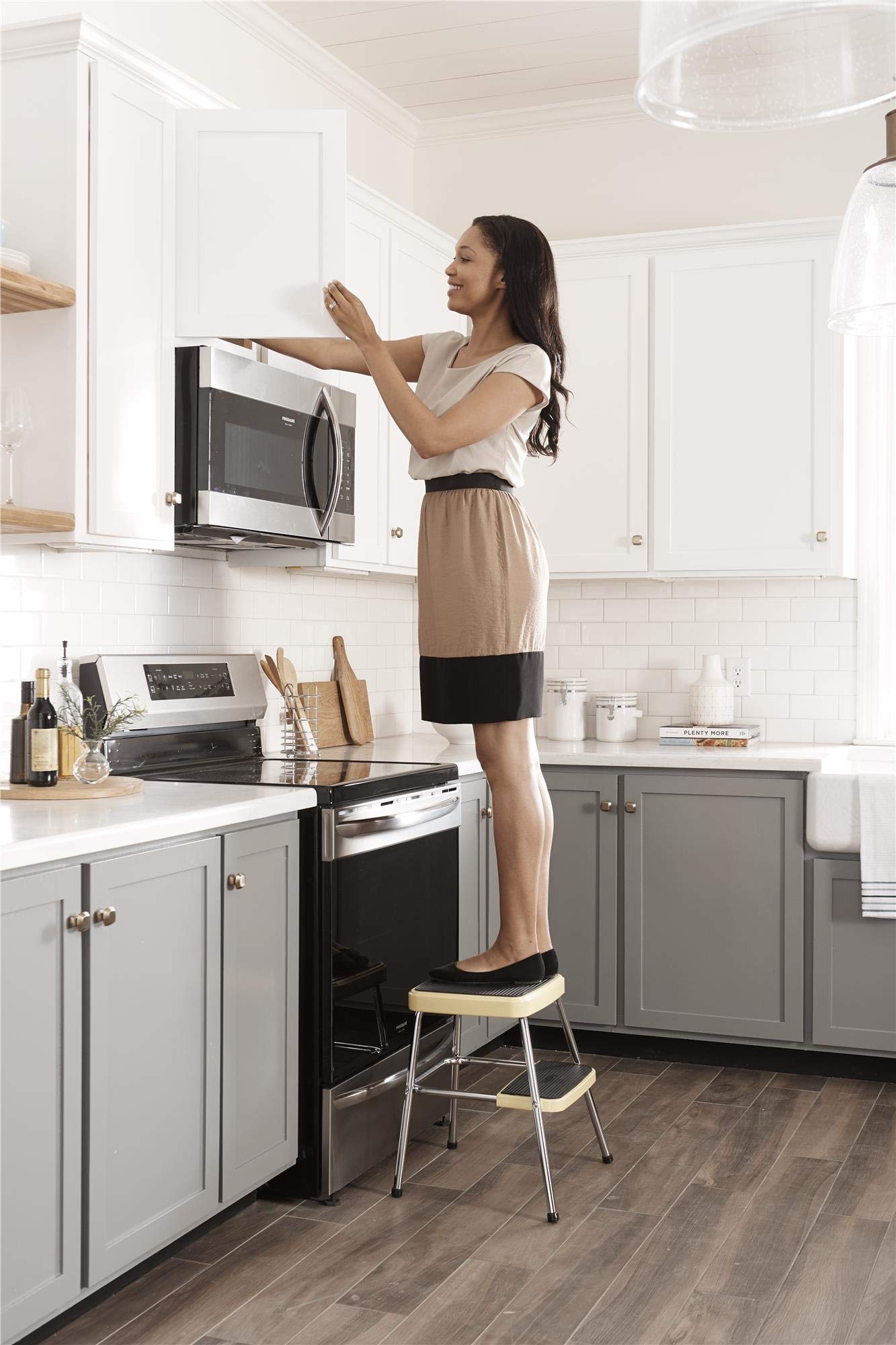 COSCO 11330CBY1E Stylaire Retro Two (Yellow, one Pack) Step Stool,