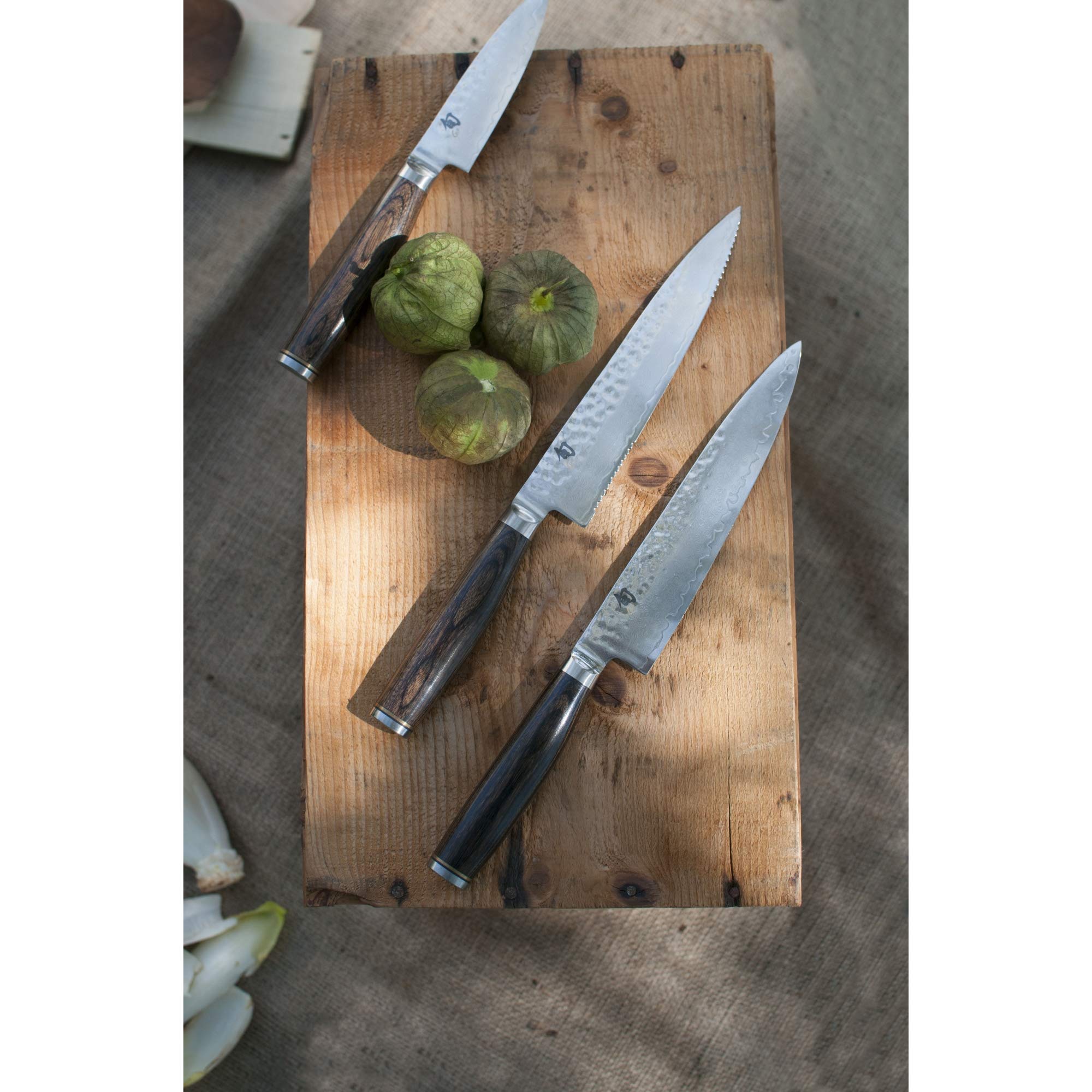 Shun Cutlery Premier Utility Knife 6.5", Narrow, Straight-Bladed Kitchen Knife Perfect for Precise Cuts, Ideal for Preparing Sandwiches or Trimming Small Vegetables, Handcrafted Japanese Knife