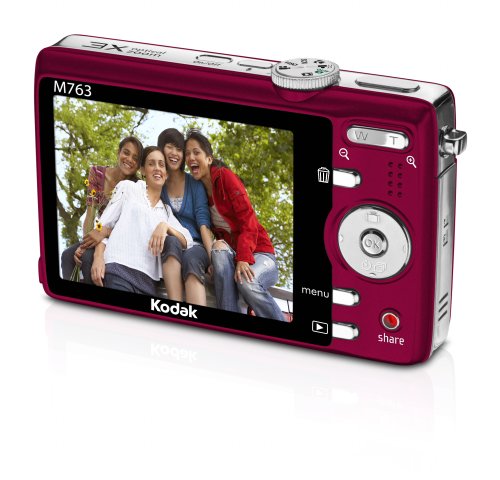 Kodak Easyshare M763 7.2 MP Digital Camera with 3xOptical Zoom (Red)