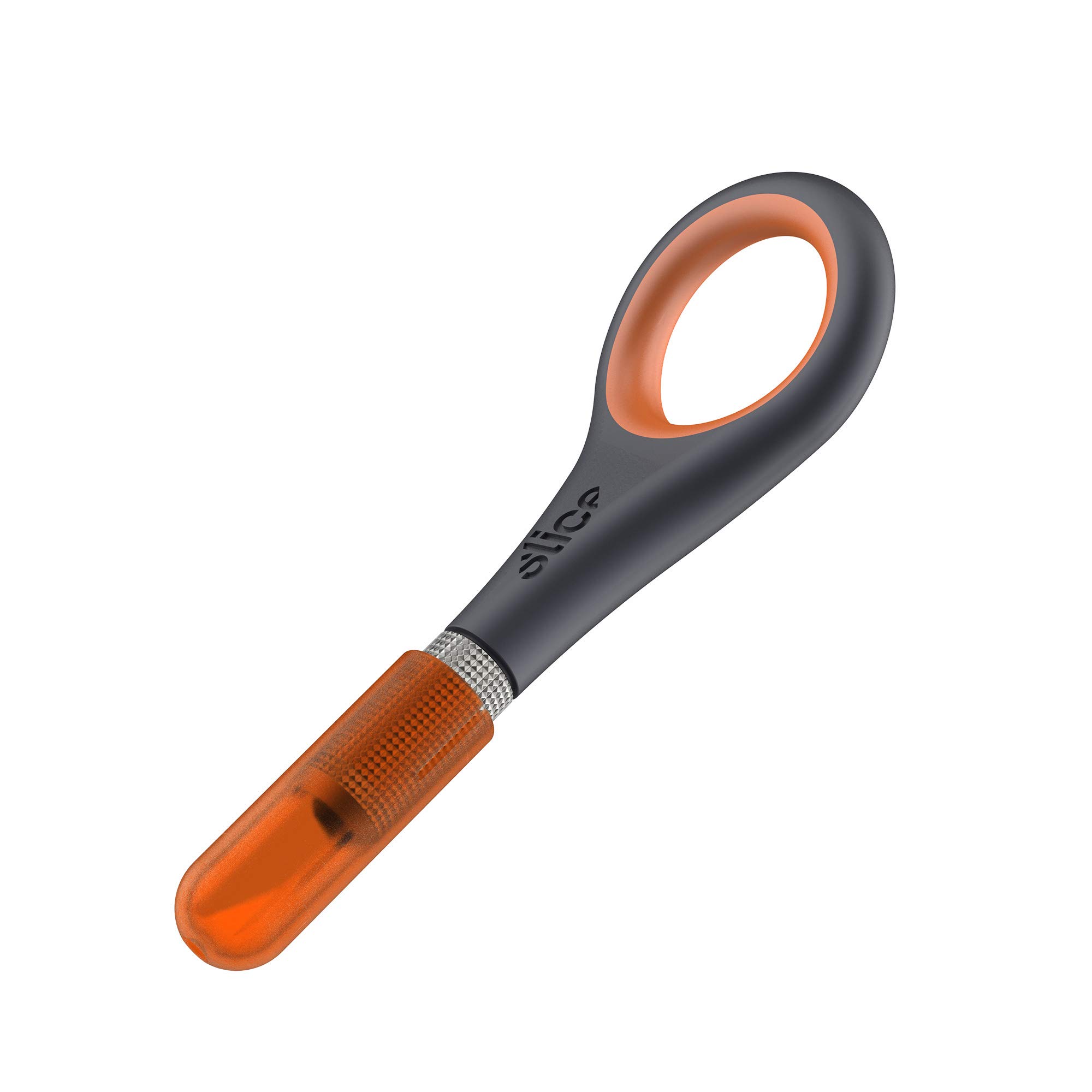 Slice 10580 Precision Knife, Unique Handle with Finger Grip, Precise Control, Detailed Cuts, Finger Friendly, Lasts 11x Long as Stainless Steel , Black