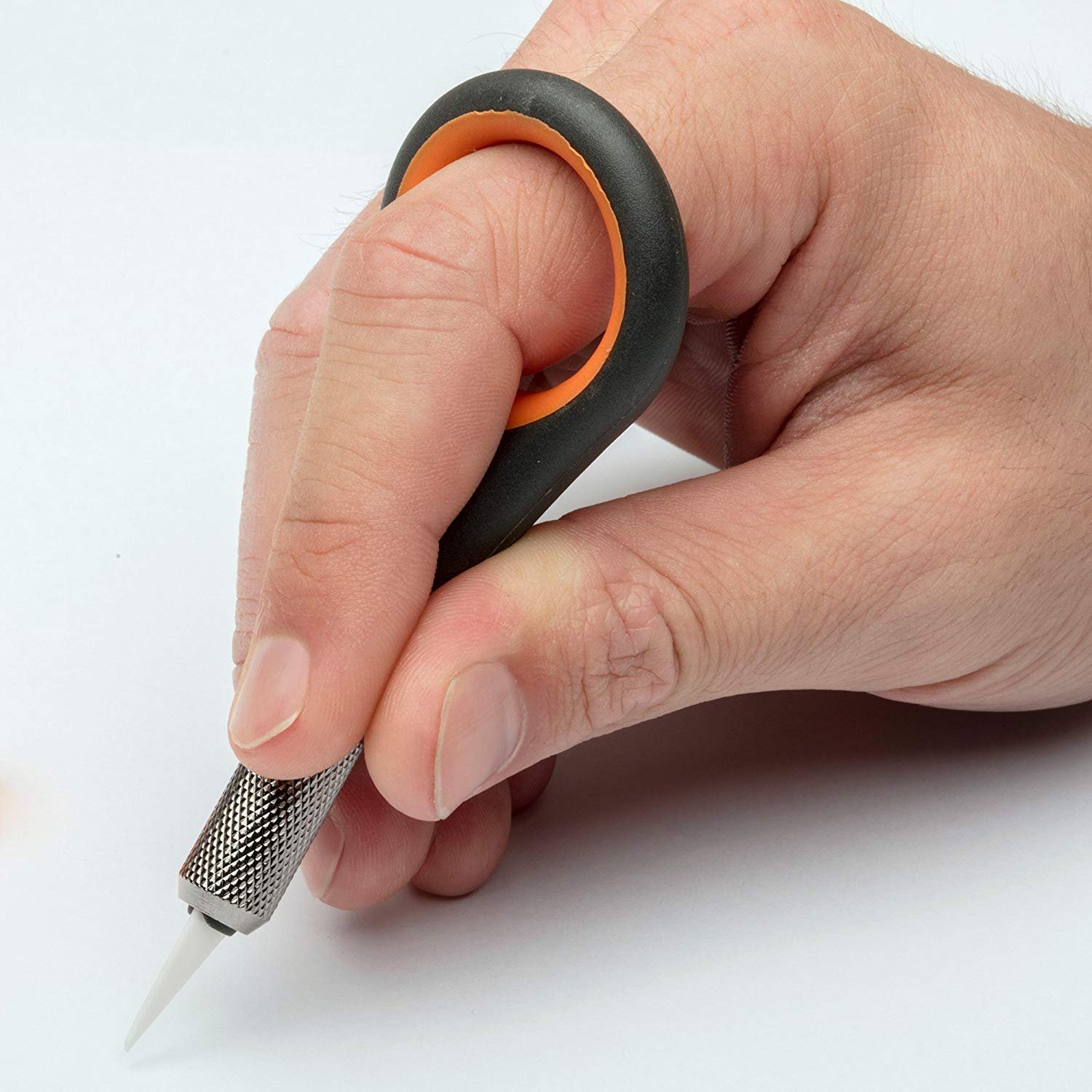 Slice 10580 Precision Knife, Unique Handle with Finger Grip, Precise Control, Detailed Cuts, Finger Friendly, Lasts 11x Long as Stainless Steel , Black
