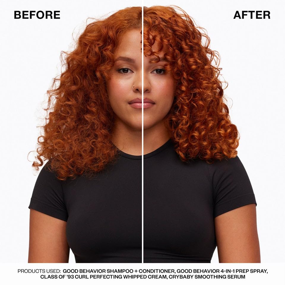 IGK GOOD BEHAVIOR | Ultra Smooth Shampoo (8 Oz) + Spirulina Protein Spray (5.6 Oz) | Frizz Control + Hydrates + Shine | Vegan + Cruelty-Free |