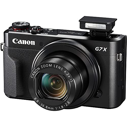 Canon PowerShot G7 X Mark II Digital Camera (1066C001), 64GB Card, 2 x Replacement NB13L Batteries, Corel Photo Software, Charger, Card Reader, LED Light, Soft Bag + More (Renewed)