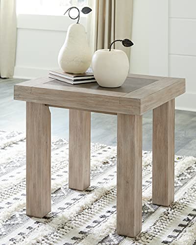 Signature Design by Ashley Hennington Rectangular End Table, Light Brown