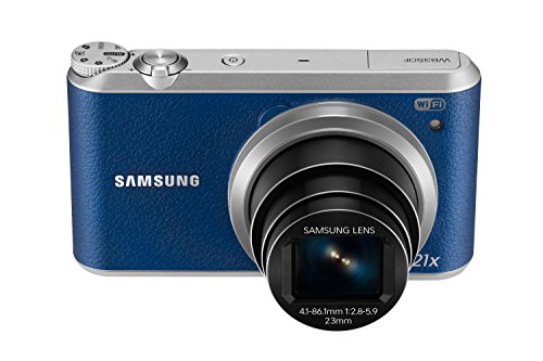 Samsung WB350F - 16.3MP BSI CMOS, 21X Optical Zoom, 3-inch LCD touchscreen, 1080p HD Video, Smart WiFi and NFC Digital Camera - Blue