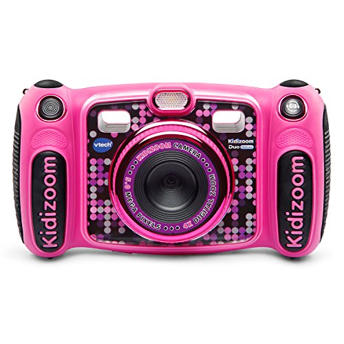 VTech Kidizoom Duo 5.0 Deluxe Digital Selfie Camera with MP3 Player and Headphones, Pink & Kidizoom Carrying Case Amazon Exclusive, Pink