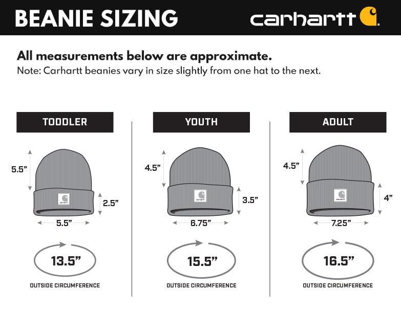 Carhartt unisex child Acrylic Watch Cold Weather Hat, Carhartt Brown, 2-4T US