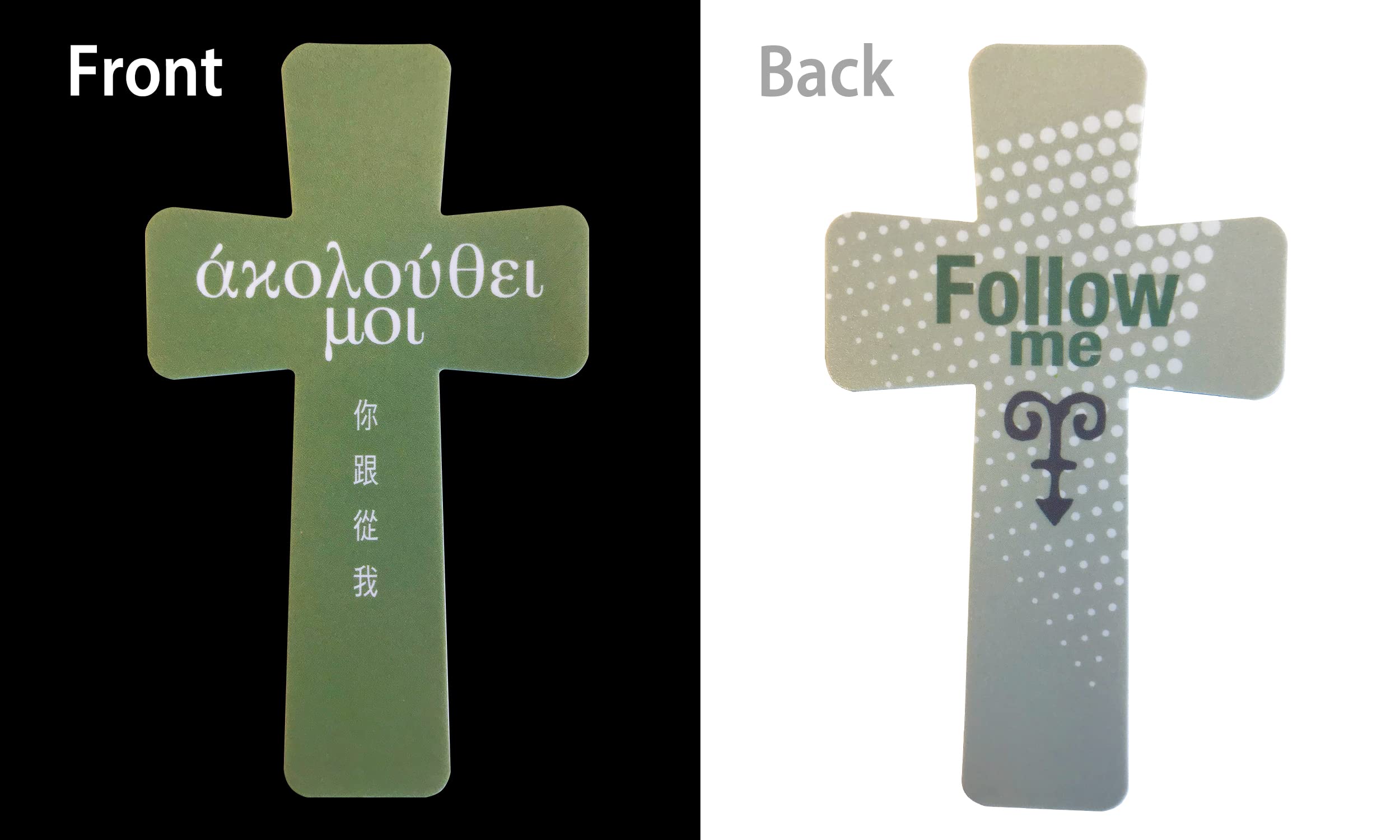 Waterproof Plastic English Chinese Christian Cross Bookmarks, Holy Bible Bookmarks, Inspirational Bookmark Religious Marker Christian Art Gift Bookmark for Reading Lover (10 PCS)