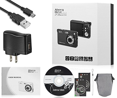 Digital Camera, AbergBest Mini Kids Digital Cameras for Teens with 8X Zoom HD 720P Compact Camera with LCD Screen for Students, Boys, Girls, Kids