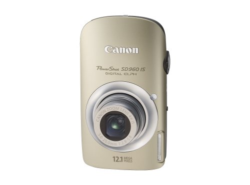 Canon PowerShot SD960IS 12.1 MP Digital Camera with 4x Wide Angle Optical Image Stabilized Zoom and 2.8-inch LCD (Gold)