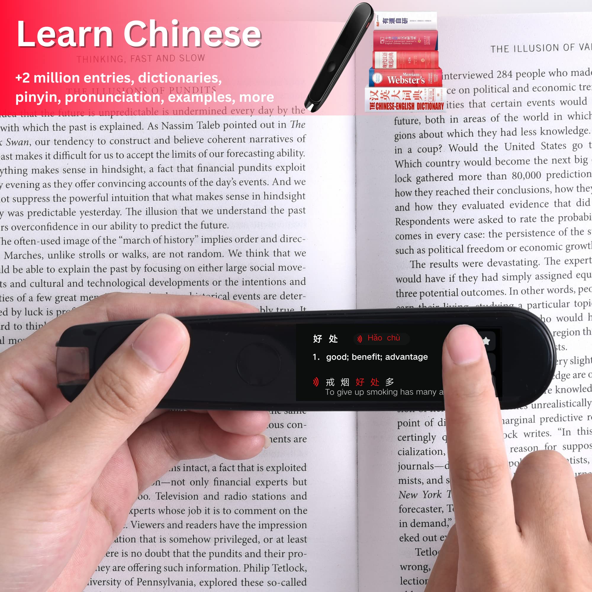 youdao Electronic Language Translator Device Dictionary Pen 2 Portable Scanning Translator for Language Learners Scanning Reading Pen (English Interface)(Need to be Charged to 100% at First use)