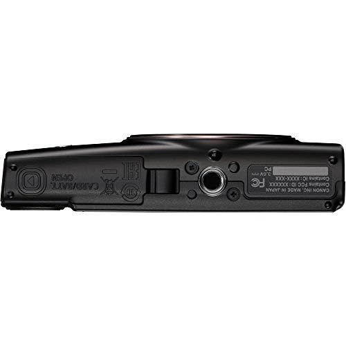 Canon PowerShot ELPH 360 HS Digital Camera (Black) (1075C001) + 2 x 64GB Memory Card + 2 x NB11L Battery + Case + Card Reader + Corel Photo Software + HDMI Cable + Flex Tripod + More (Renewed)