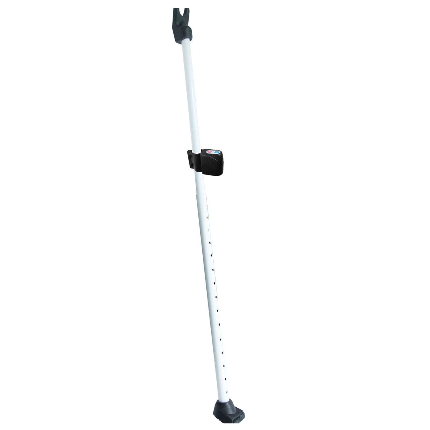 SECURITYMAN 2-in-1 Door Security Bar with Alarm & Sliding Door Stopper Security Bar with 120db Loud Alert Siren - Durable & Rugged Iron, (Protects Against Scratches), White 2021 Model (SECURITYBARS)