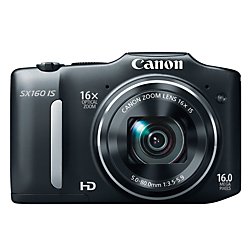 Canon PowerShot SX160 is 16.0 MP Digital Camera with 16x Wide-Angle Optical Image Stabilized Zoom with 3.0-Inch LCD (Black)