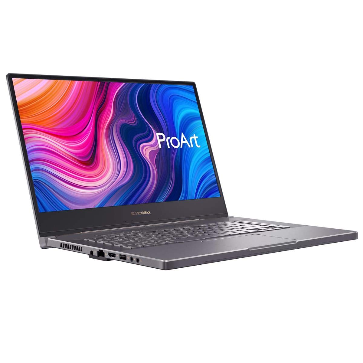 ASUS ProArt StudioBook 15 Mobile Workstation Laptop, 15.6” UHD NanoEdge Bezel, Intel Core i7-9750H, 32GB DDR4, 512G+512GB RAID-0 SSD, NVIDIA GeForce RTX 2060, Windows 10 Pro, H500GV-XS76, Star Grey
