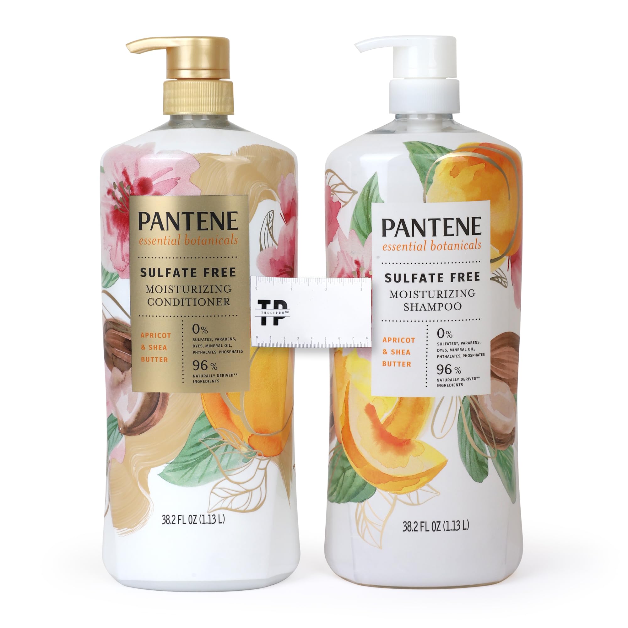 Essential Botanical Shampoo and Conditioner Set | 2 Pack | SULFATE-Free | Family size 2x38.2oz | Apricot and Shea Butter Infused