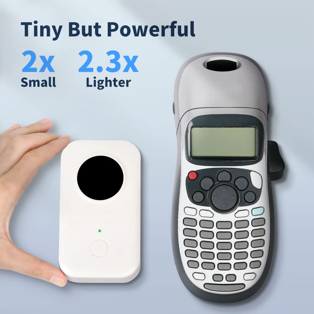 D30 Label Maker with 4 Tapes - Black on Pink, Purple, White Tape, Mini Bluetooth Label Printer, Portable Smart Phone Handheld Sticker Mini Labeler Inkless Rechargeable, BPA-Free